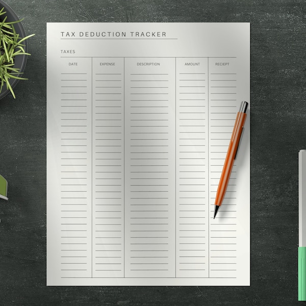 Tax Deduction Cheat Sheet - Etsy