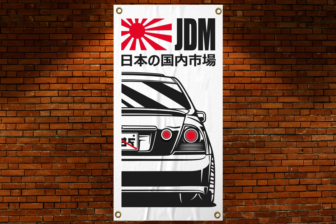 JDM Banner Japanese Banner Japanese Racing Banner, Moto Banner, Vinyl ...