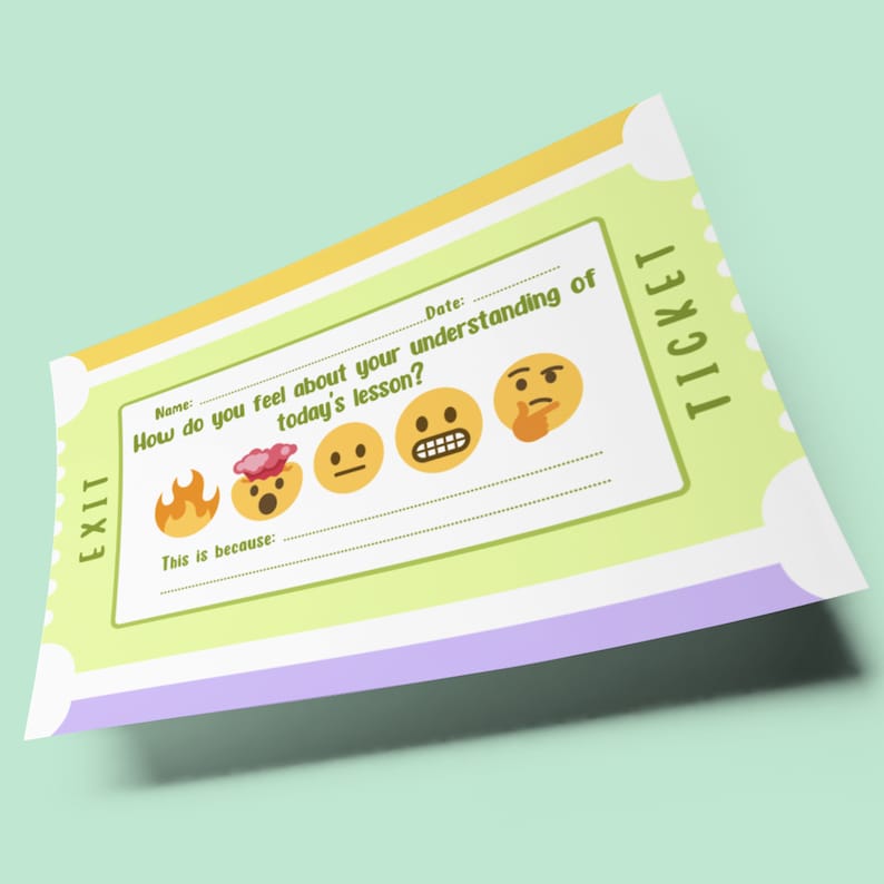 Class Exit Tickets (EDITABLE Digital Download) - Etsy