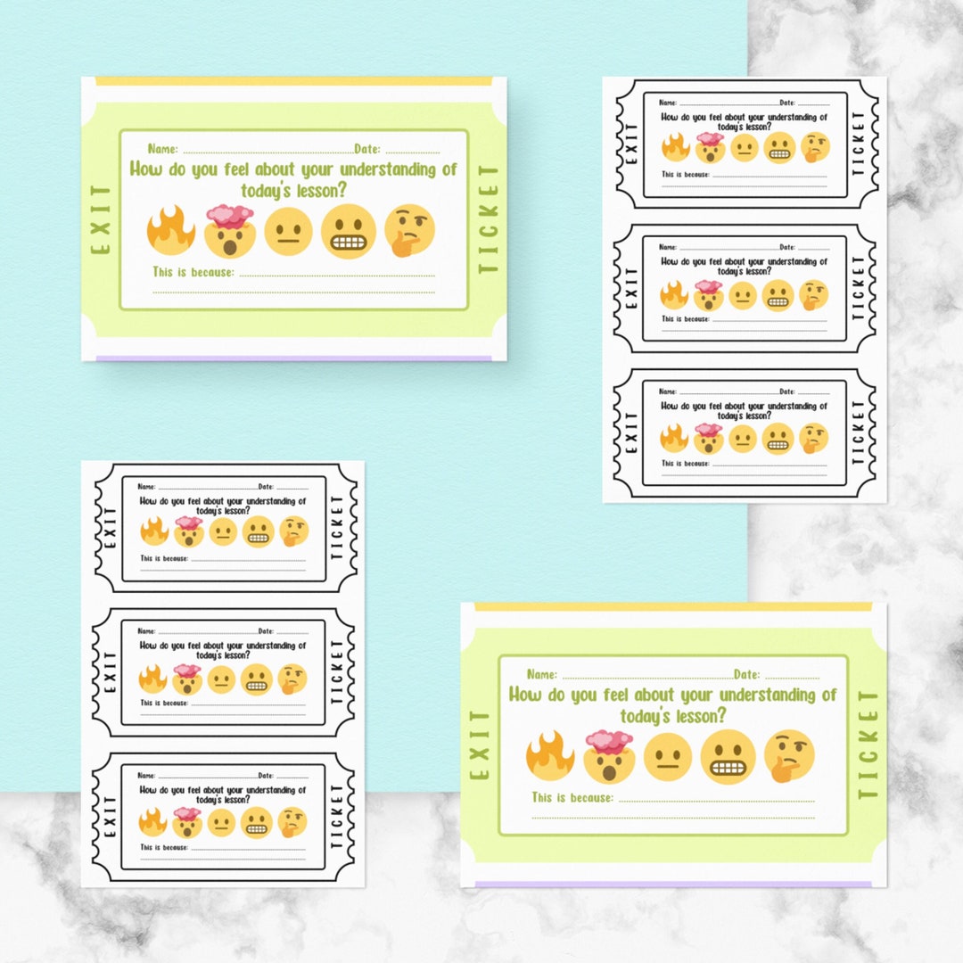 Class Exit Tickets (EDITABLE Digital Download) - Etsy