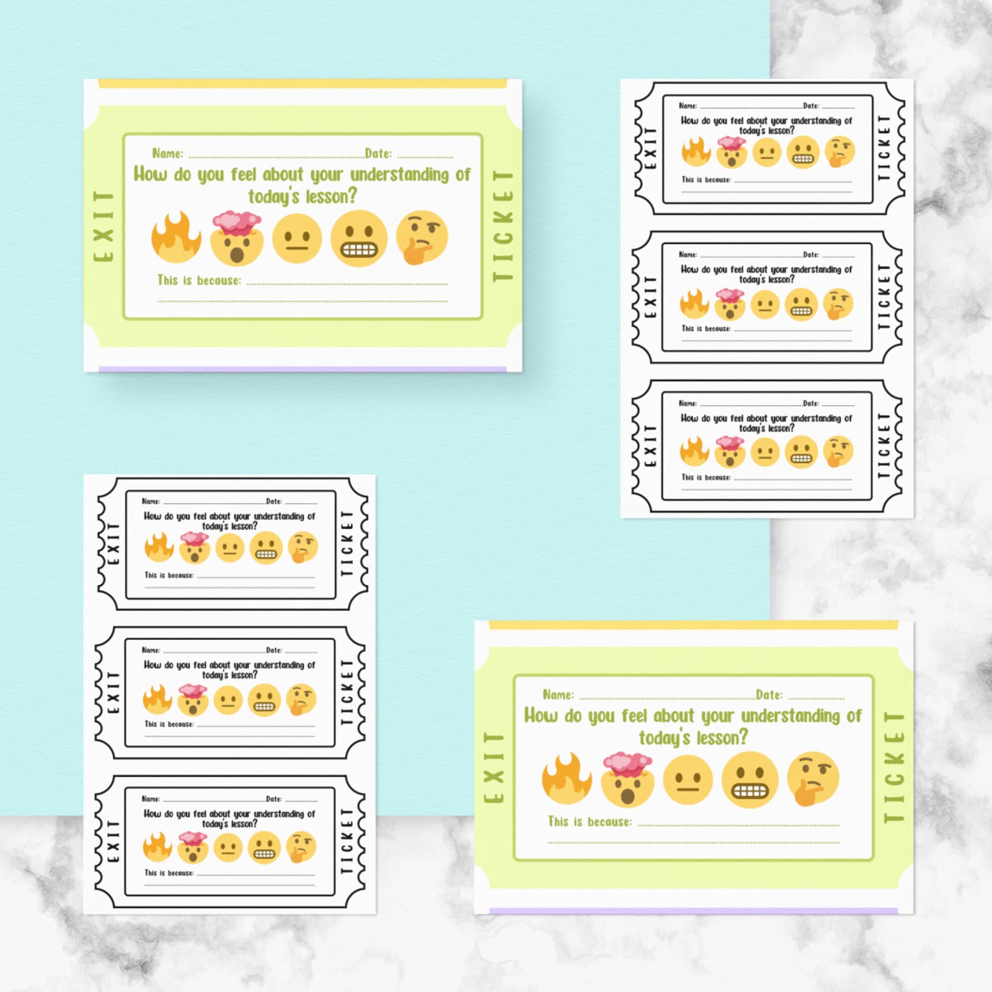 Class Exit Tickets (EDITABLE Digital Download) - Etsy