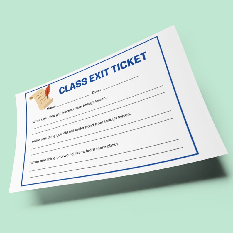 Class Exit Tickets (EDITABLE Digital Download) - Etsy