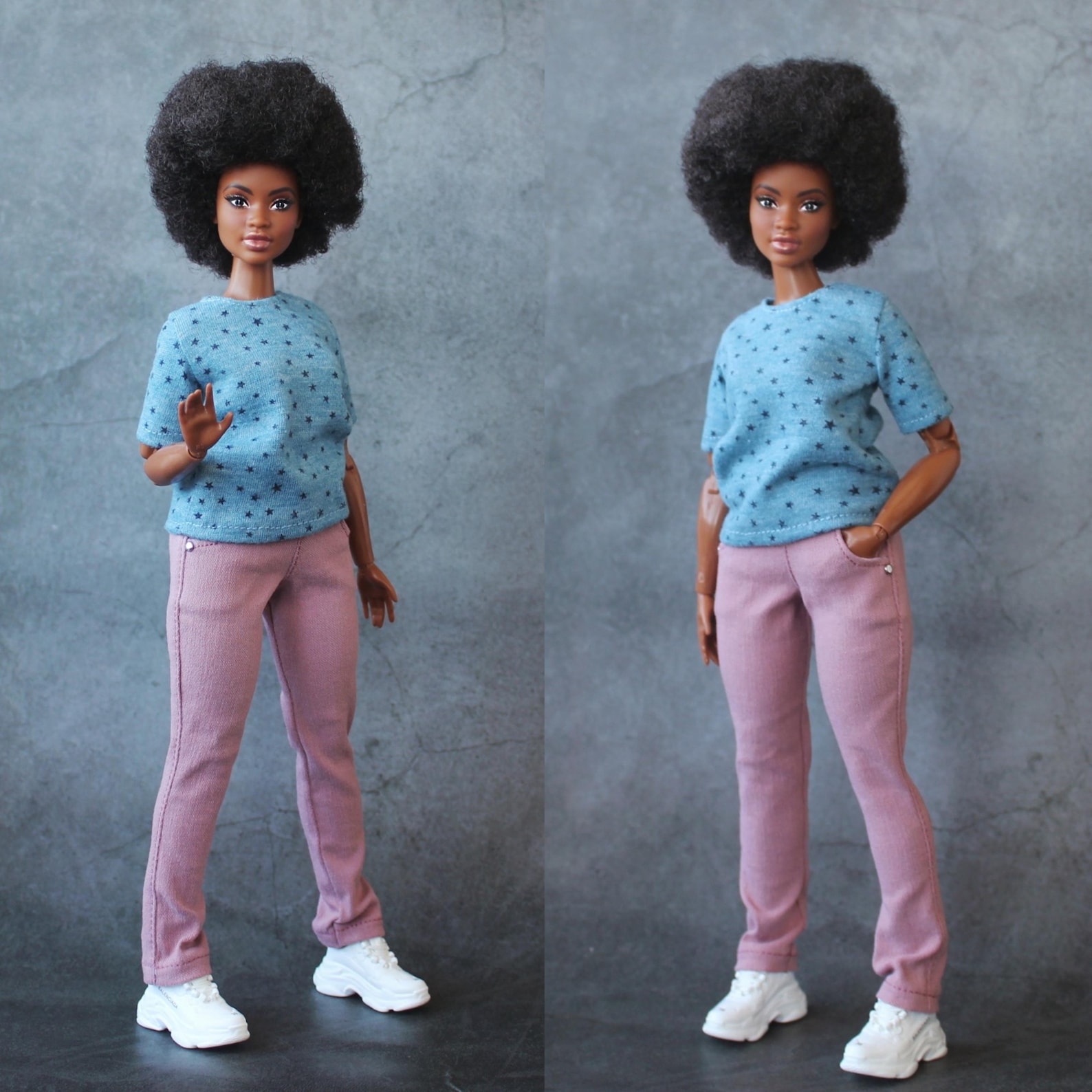 Set of Clothes for Dolls, Jeans and T-shirt for Doll, Outfit for Curvy ...