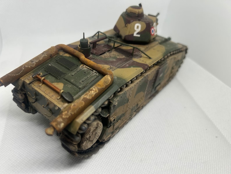 Pro Built Scale Model 1/35 Tamiya B1 Bis French Tank - Etsy