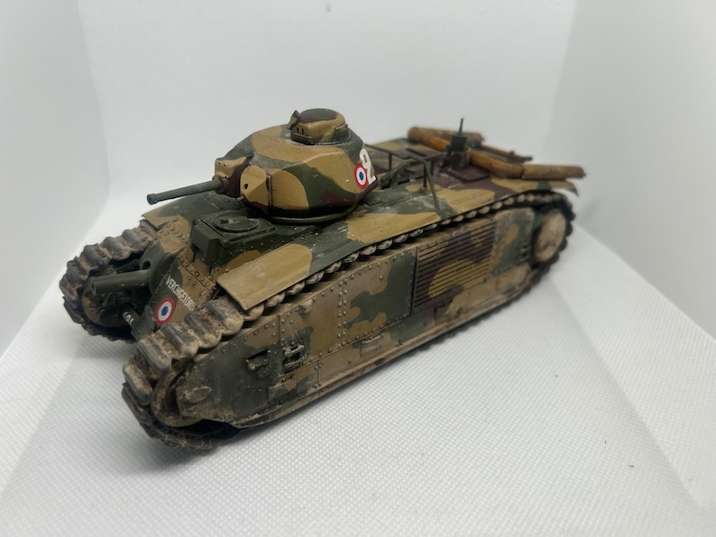 Pro Built Scale Model 1/35 Tamiya B1 Bis French Tank - Etsy