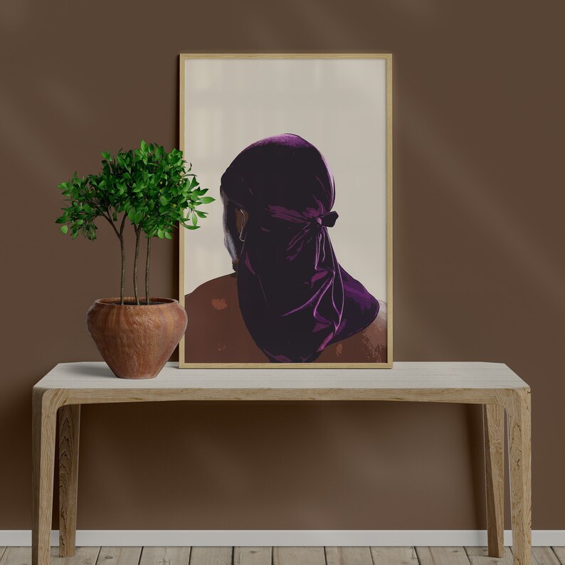 Black Man Durag Art black Art Poster Wall Art Black - Etsy