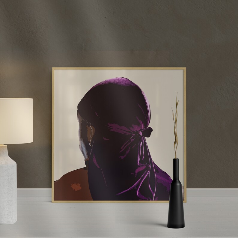 Black Man Durag Art black Art Poster Wall Art Black - Etsy