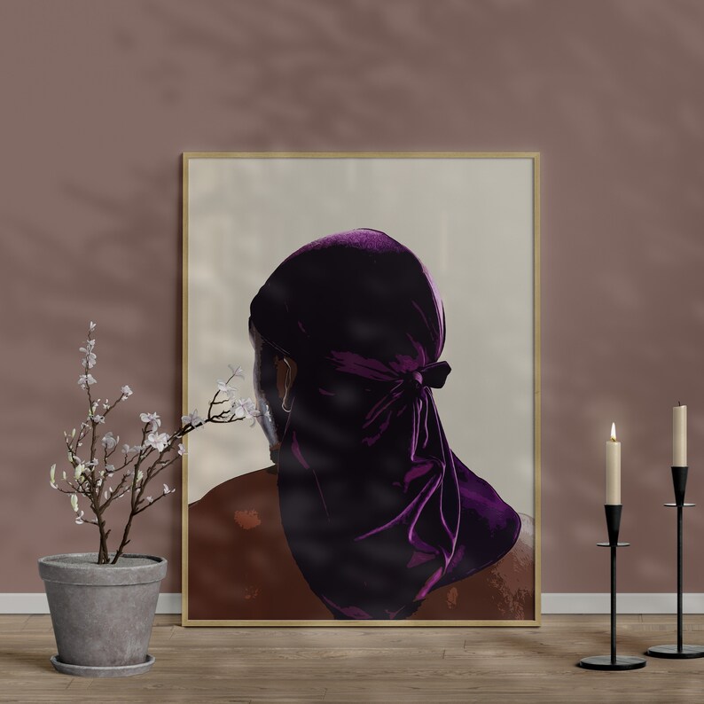 Black Man Durag Art black Art Poster Wall Art Black - Etsy