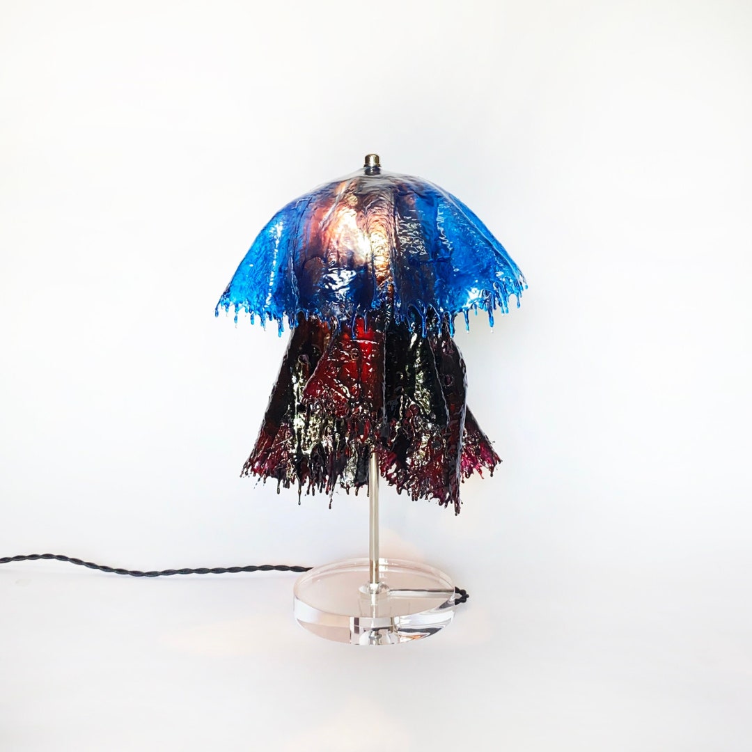 The LULO Lamp. One-of-a-kind, Handcrafted Fiberglass Resin Drip Table ...