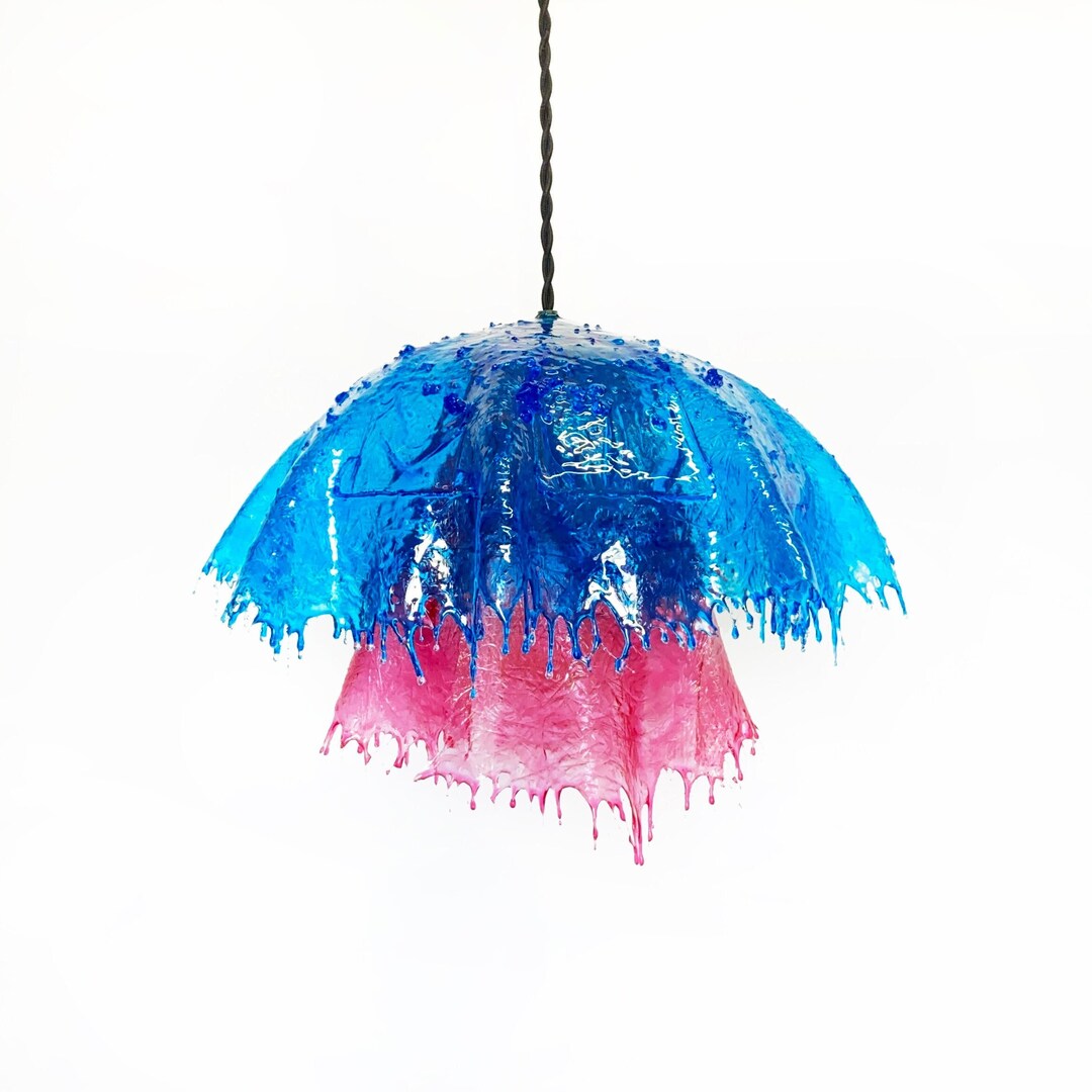 The MAKI Lamp. Handcrafted Fiberglass Resin Pendant Lamp, Melting Drip ...