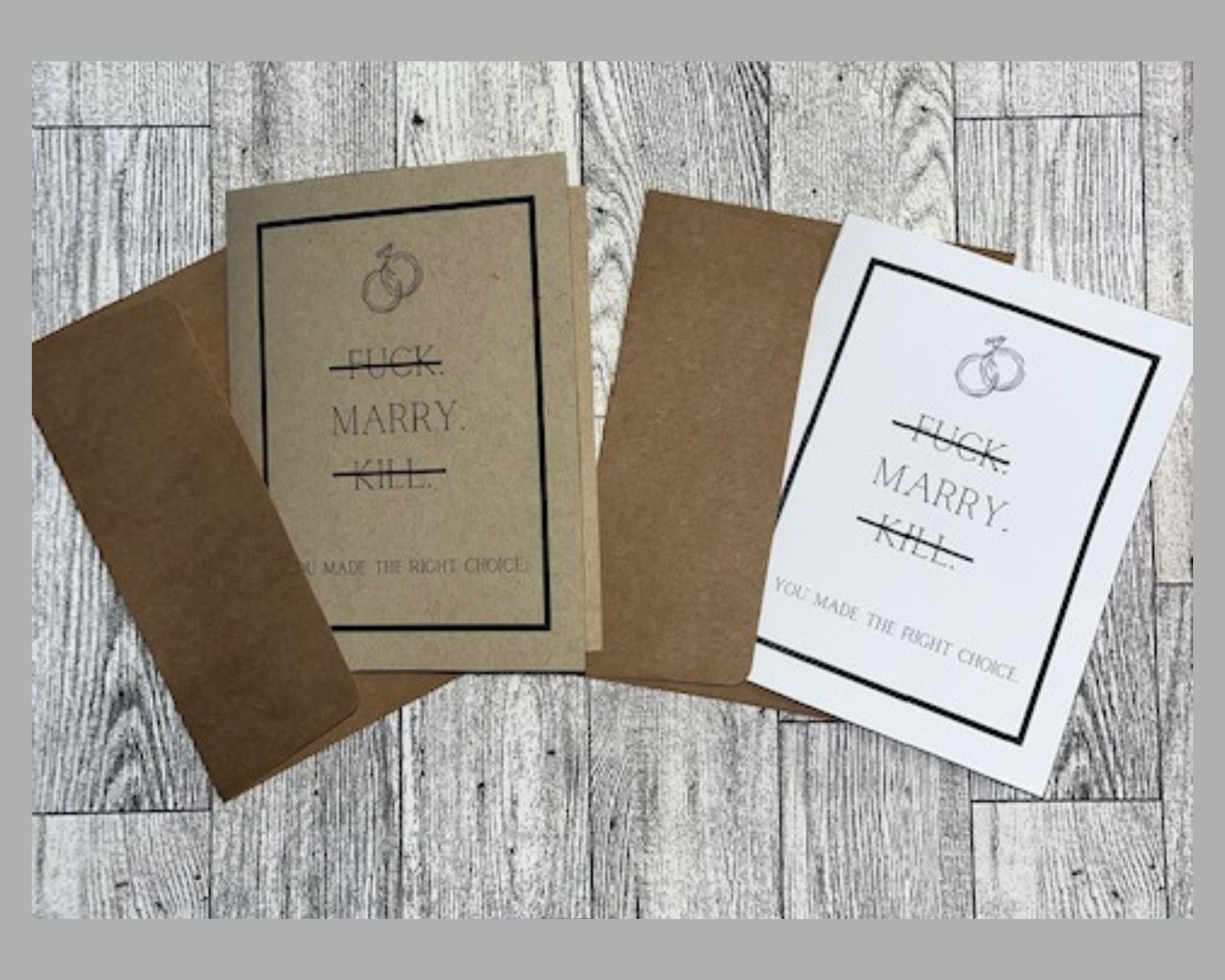 Wedding Card, Bridal Shower Card, Minimalist Card, Swearing Card, Funny ...