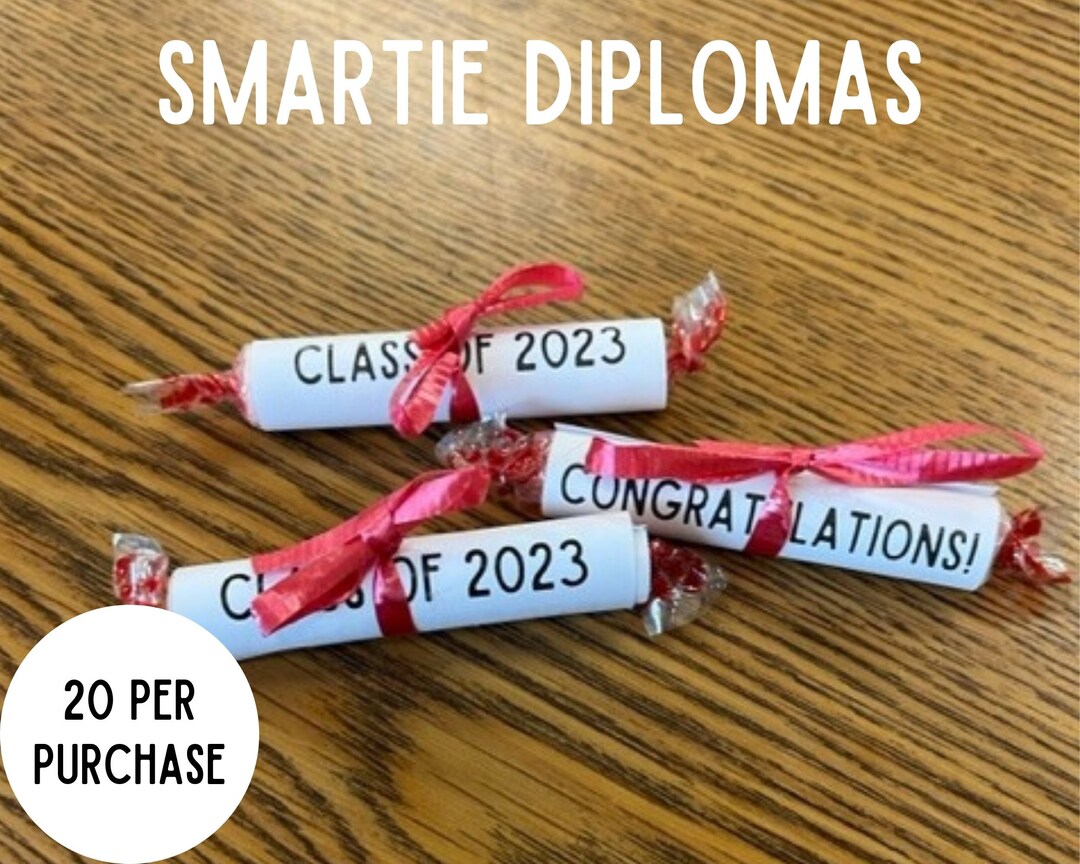 Graduation Party Candy Smartie Diplomas Smarties Graduation - Etsy