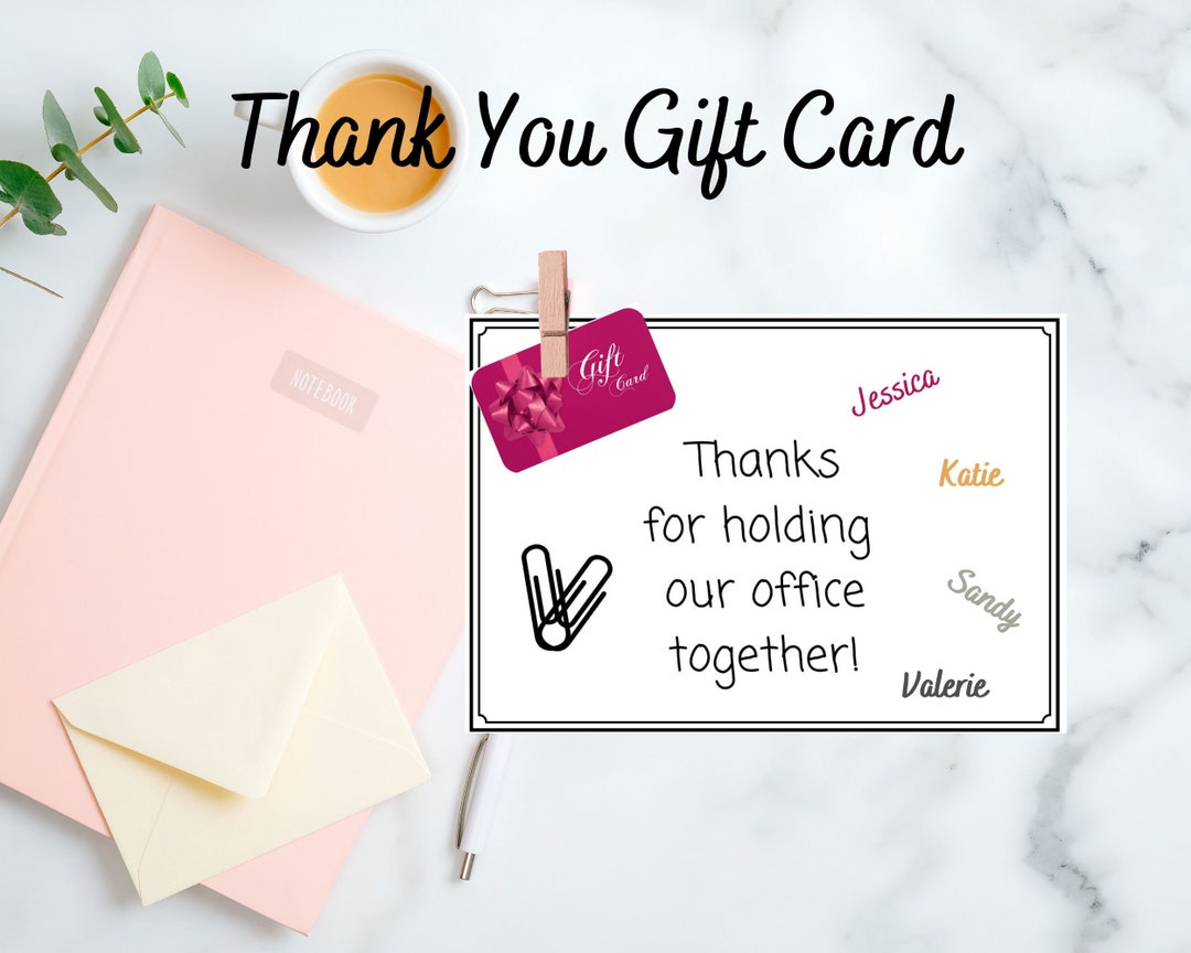 Thank You Gift Card for Secretary, Thank You for Administrative ...
