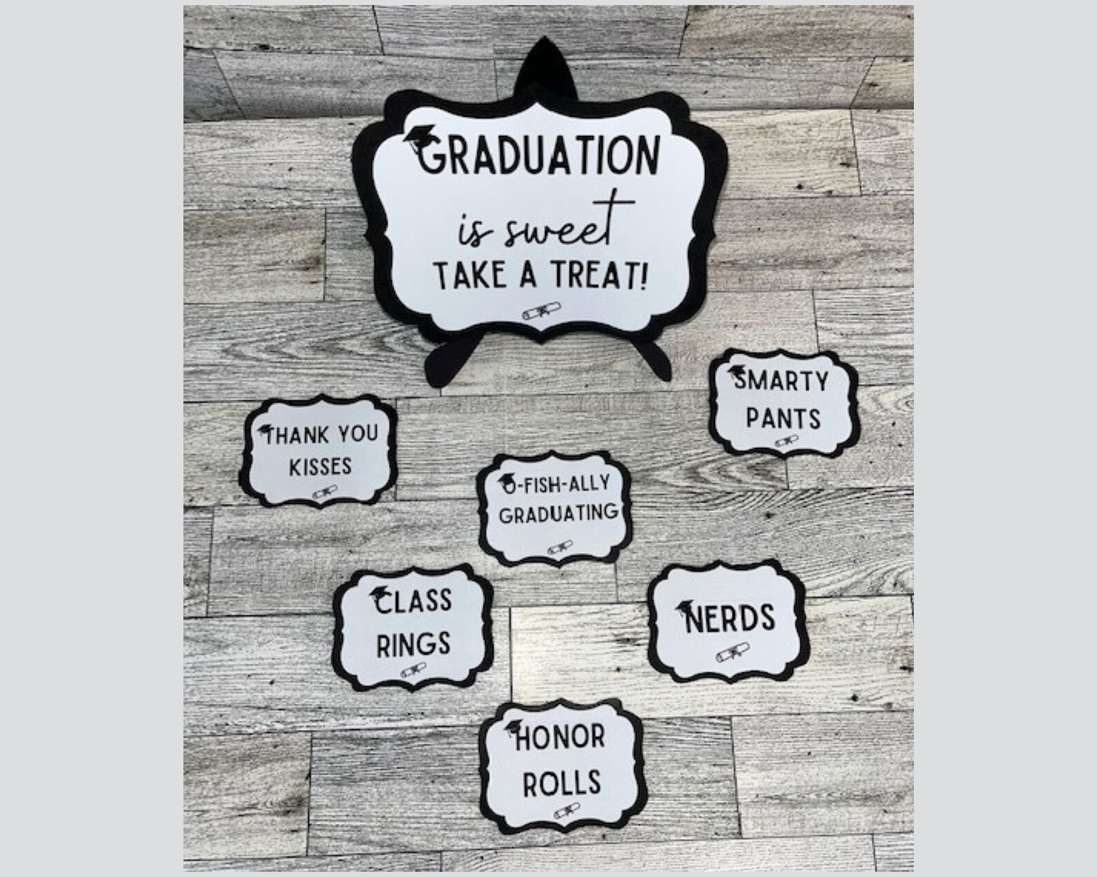 Graduation Candy Table Signs Graduate is Sweet Take a Treat Graduation ...