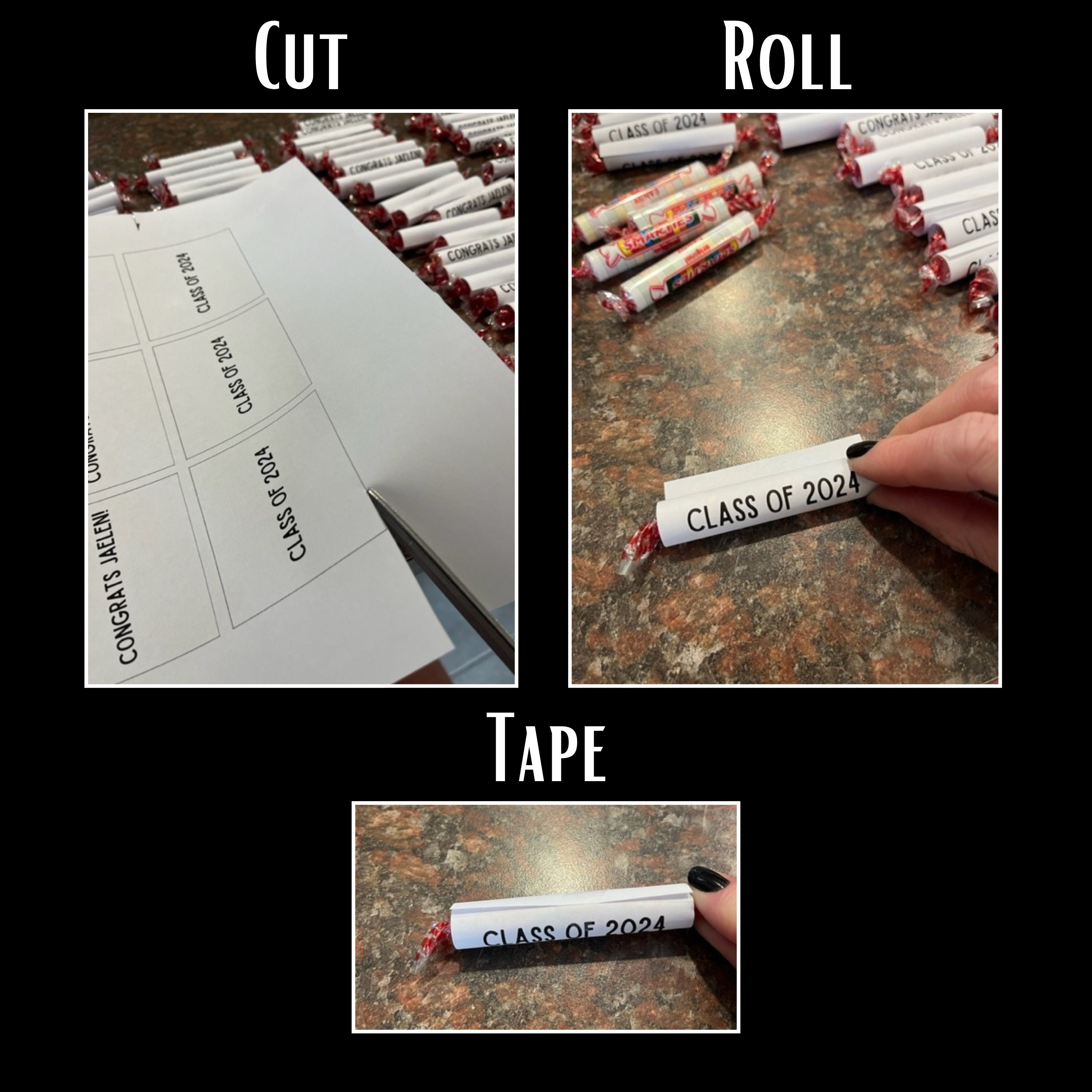 Graduation Party Candy Smartie Diplomas Printable Graduation Favor ...