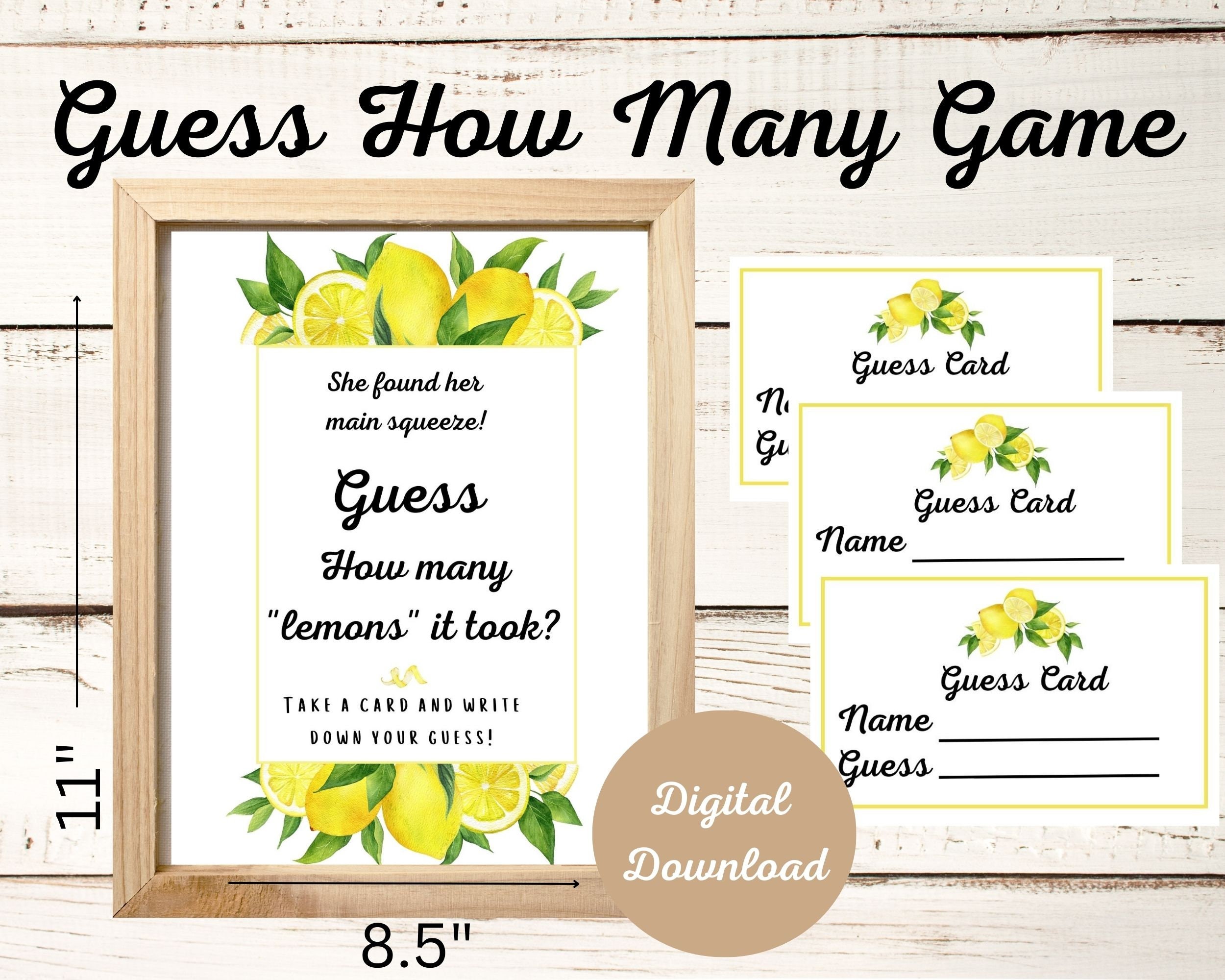 Guess How Many Game, Shower Game, Shower Game Ideas, Guess the Number ...