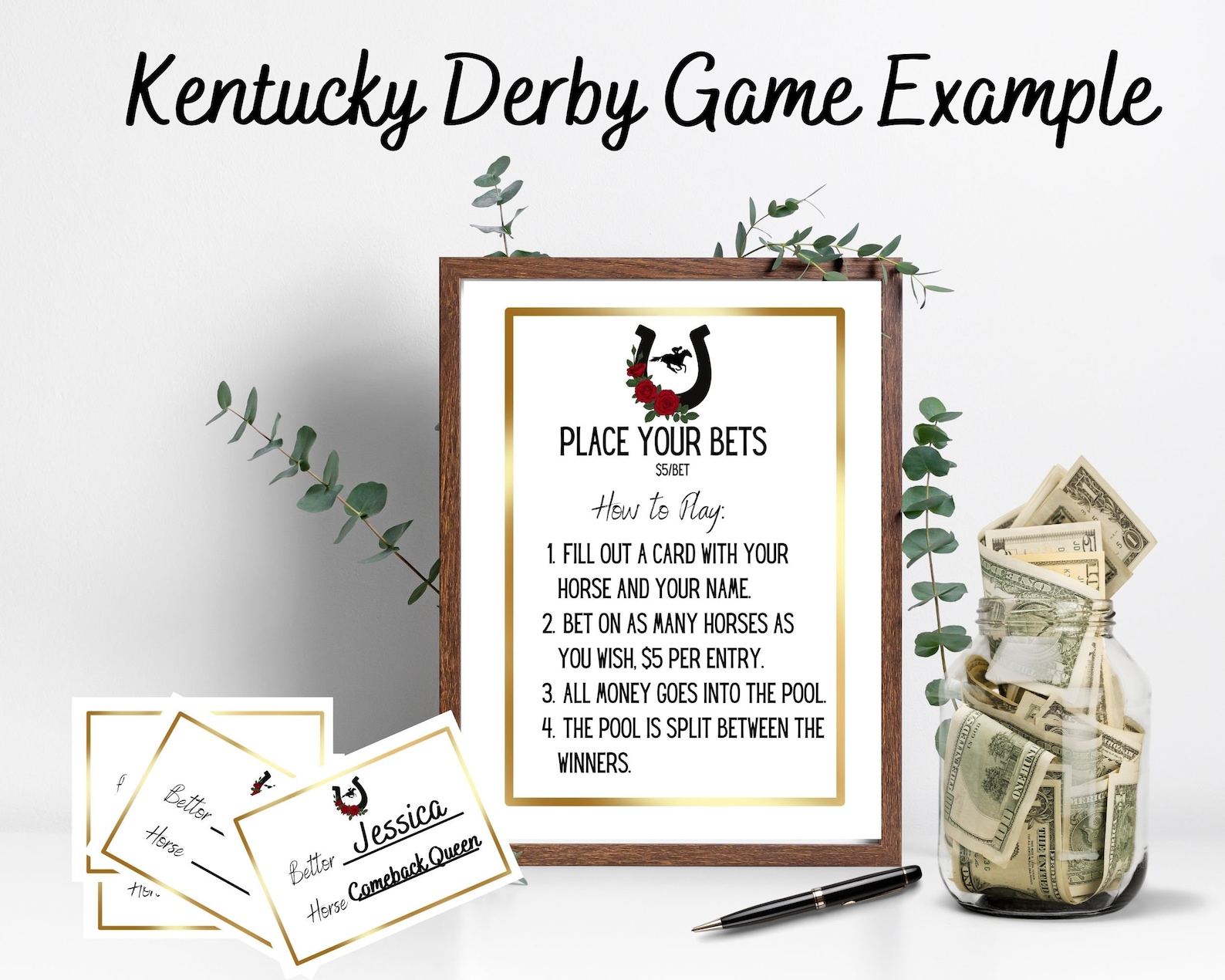Kentucky Derby Betting Game Derby Betting Game Rules and Cards Derby ...