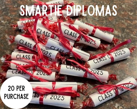 Preschool Graduation Card Smartie Candy