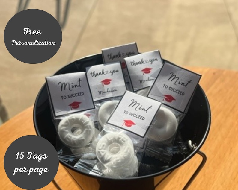 Mint to Succeed Graduation Mints Graduation Party Favors Graduation ...