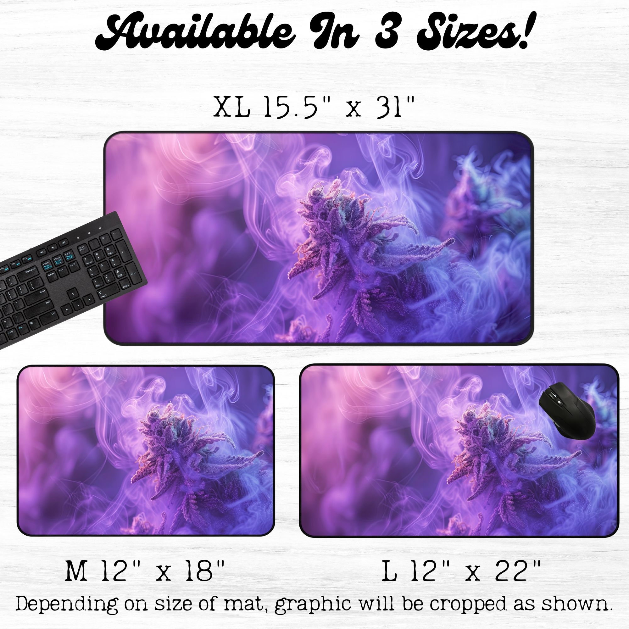 Gaming Desk Mat Purple Haze Weed Mouse Pad - Etsy