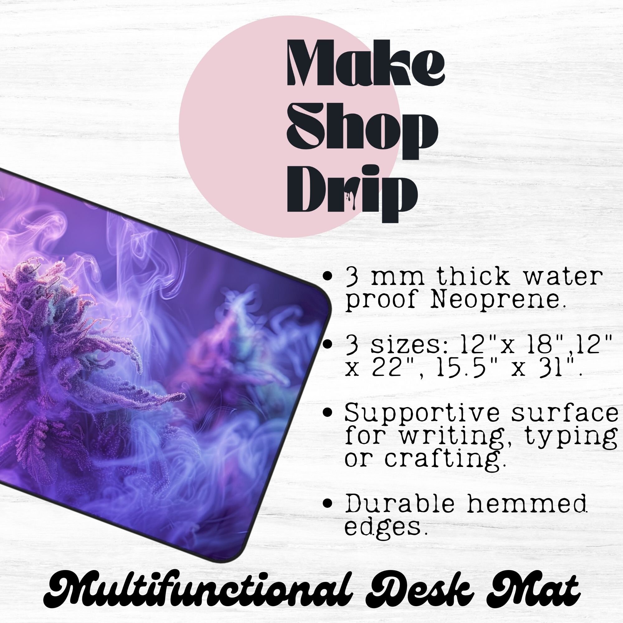 Gaming Desk Mat Purple Haze Weed Mouse Pad - Etsy