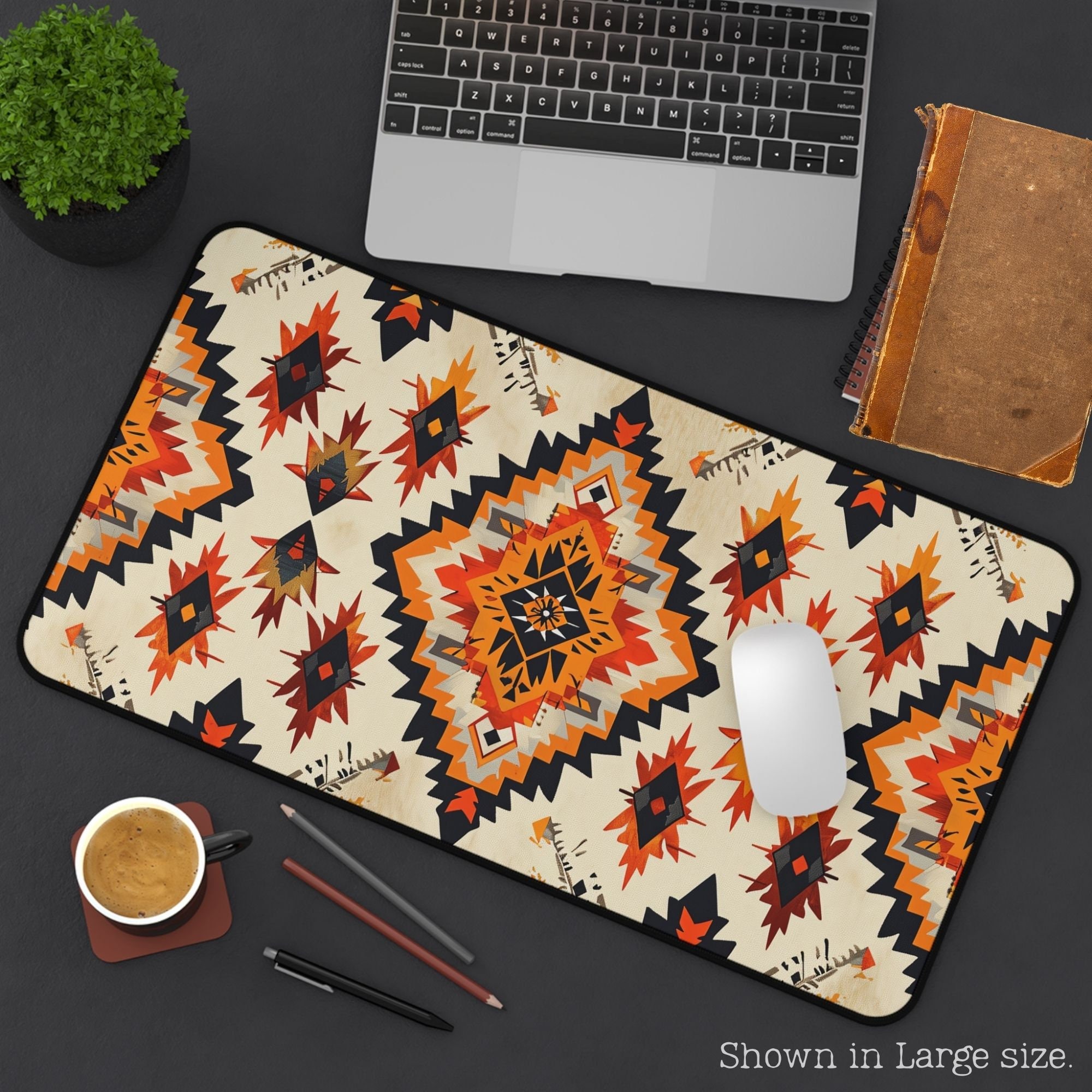 Keyboard Rug Beige Aztec Desk Mat - Etsy