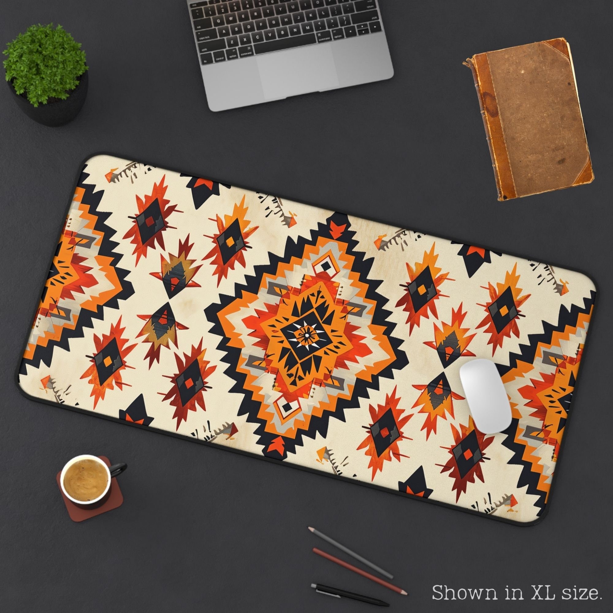 Keyboard Rug Beige Aztec Desk Mat - Etsy