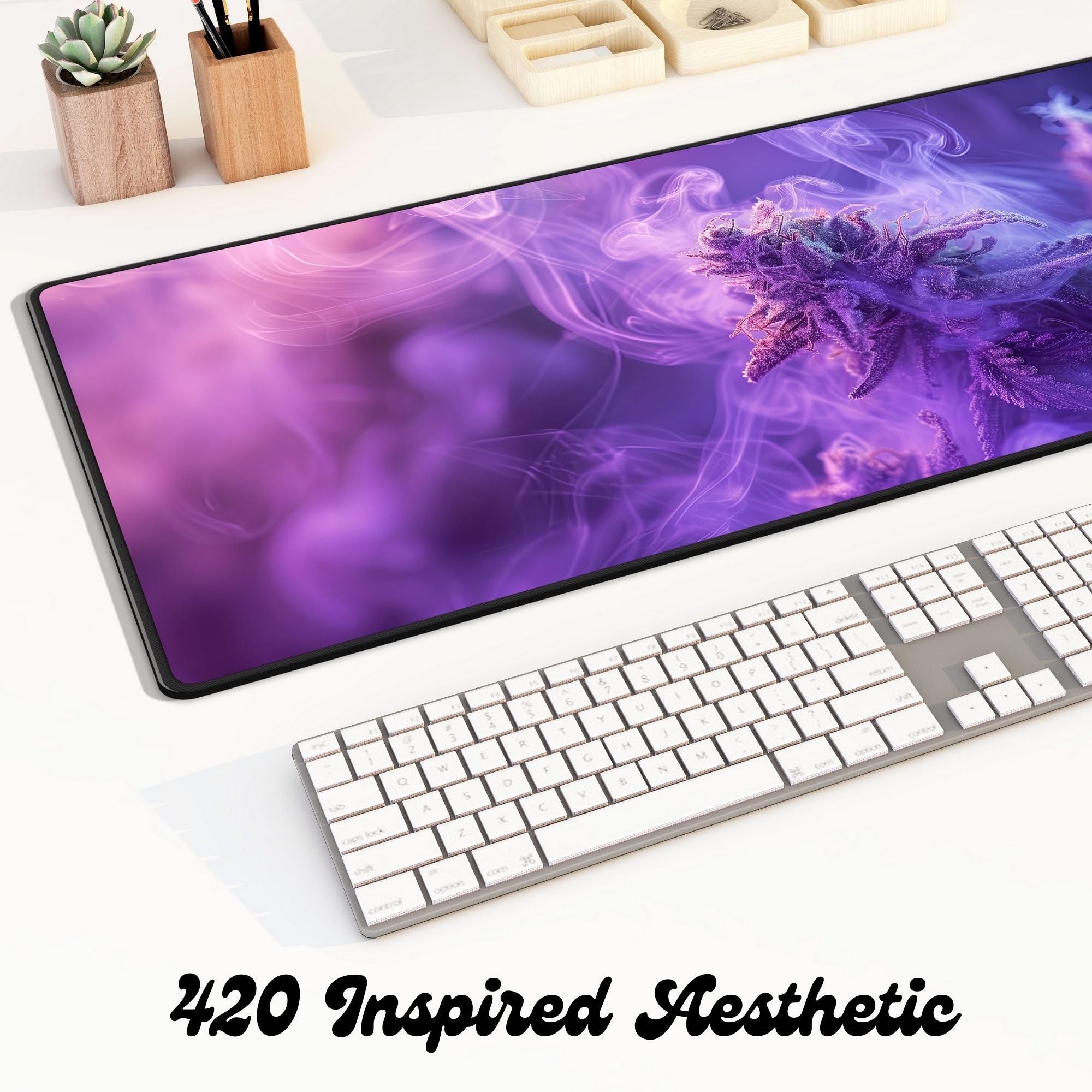 Gaming Desk Mat Purple Haze Weed Mouse Pad - Etsy