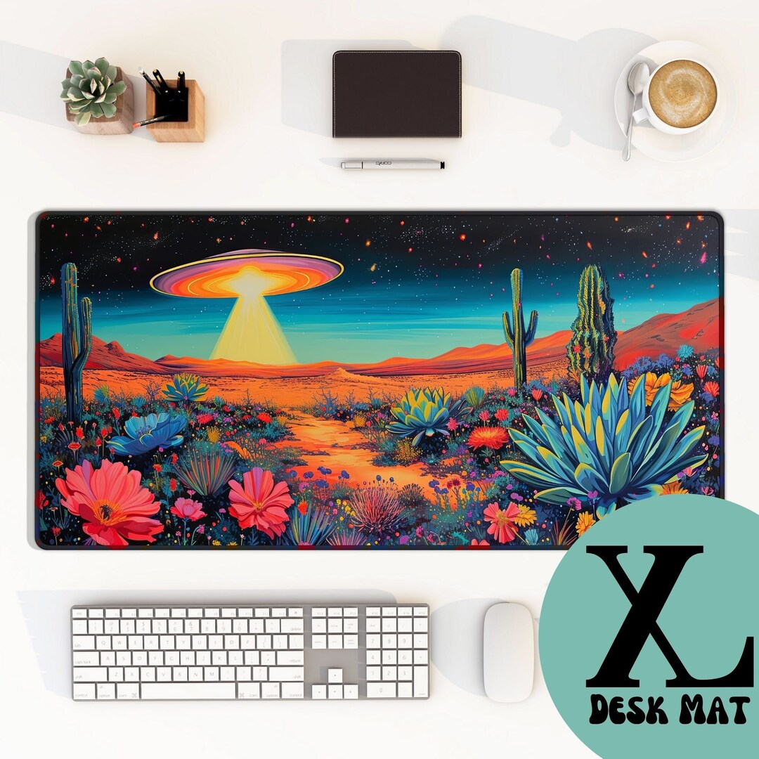 Alien UFO Gaming Desk Mat - Etsy