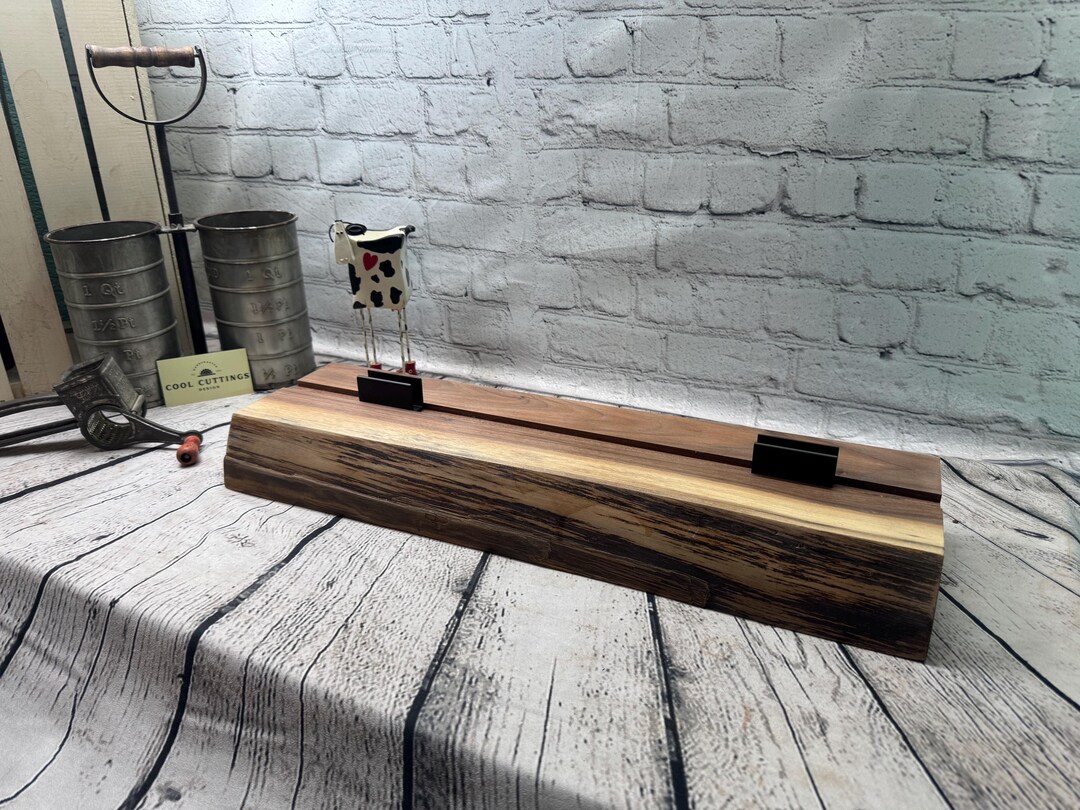 Glass Artwork Stand, Live Edge Walnut Display - Etsy