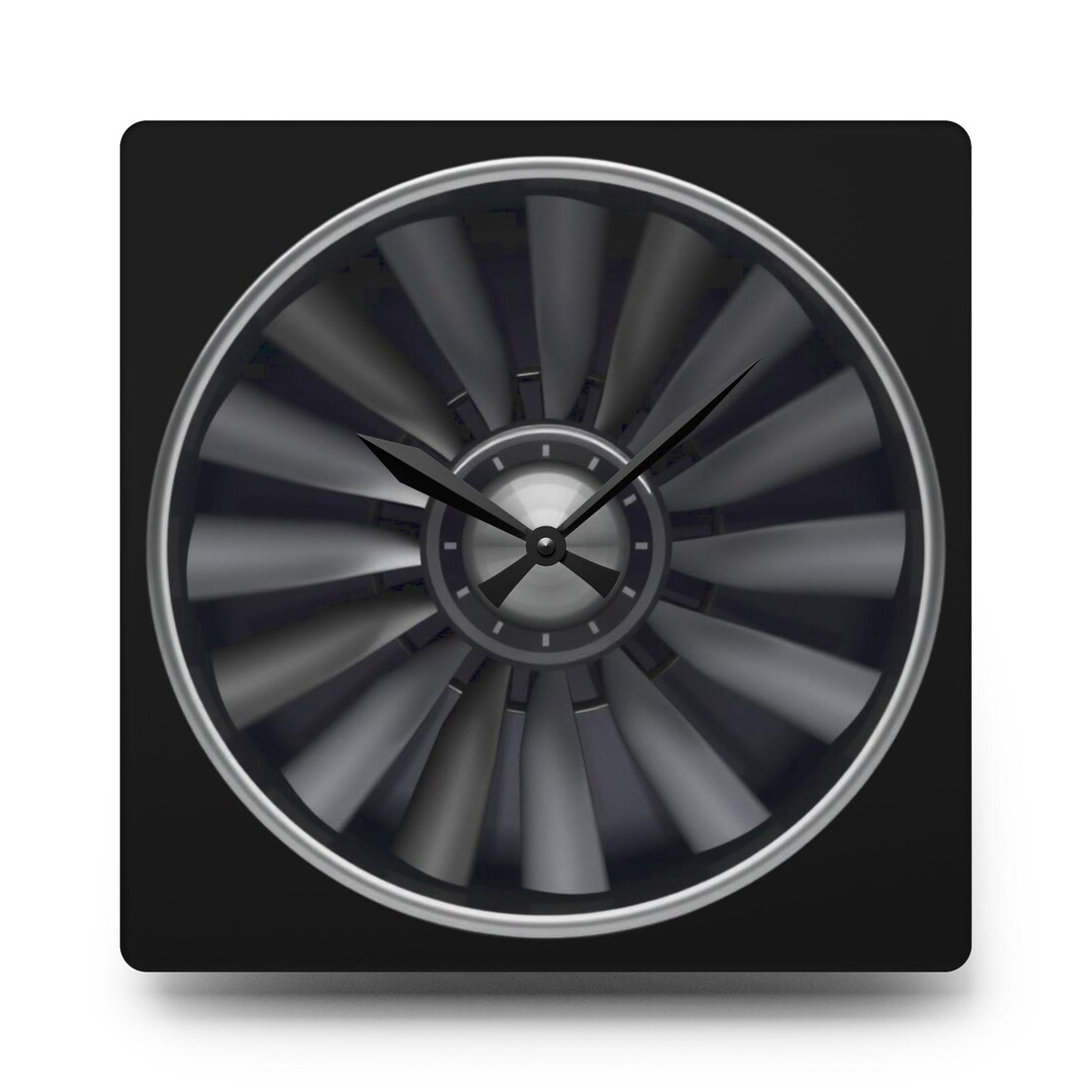 Acrylic Jet Engine Clock - Etsy