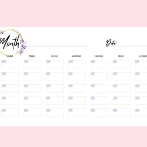 Printable Digital Download Perpetual Blank Calendar | Farmhouse ...