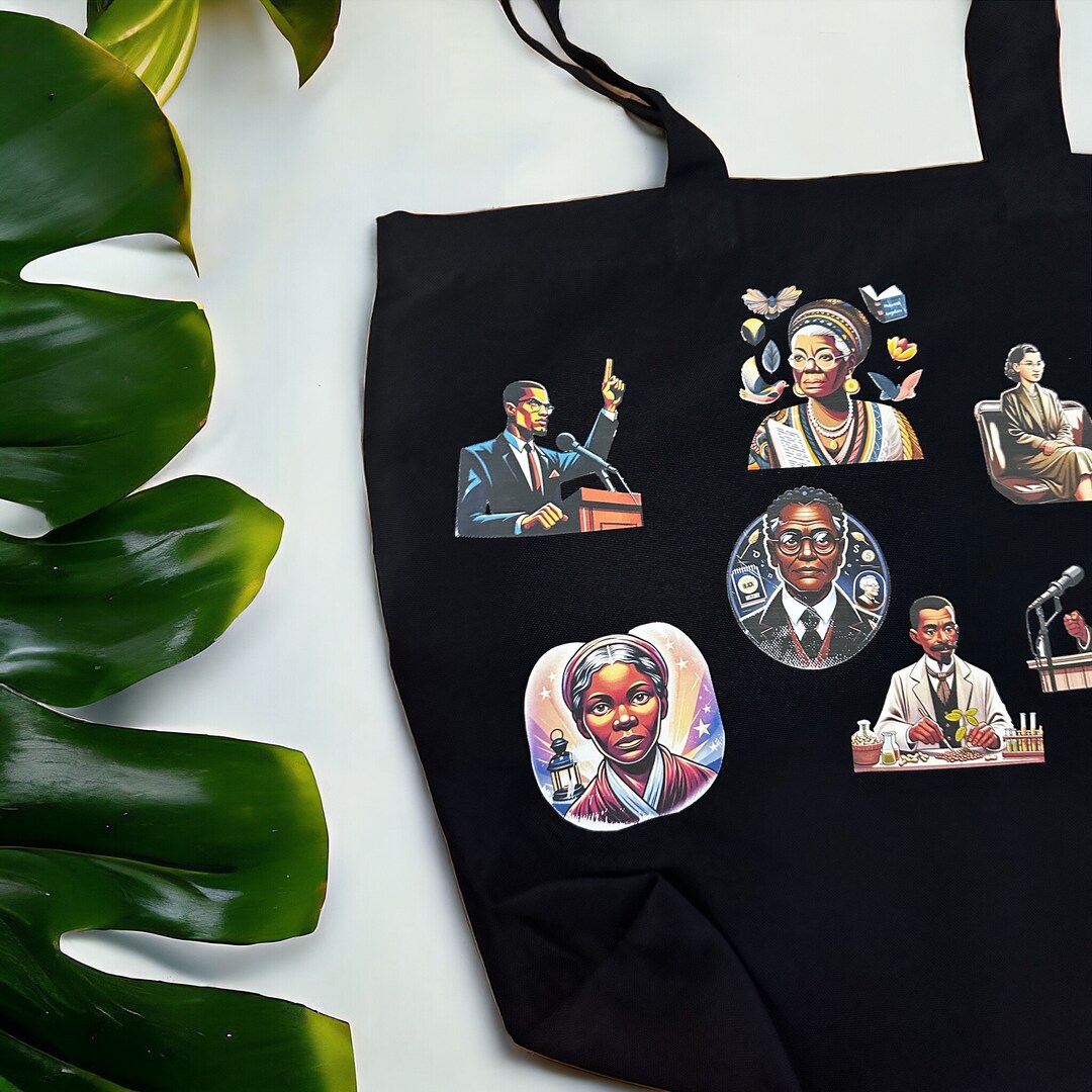 BLACK HISTORY MONTH Tote Bag Featuring Ten Historic Black Figures. - Etsy