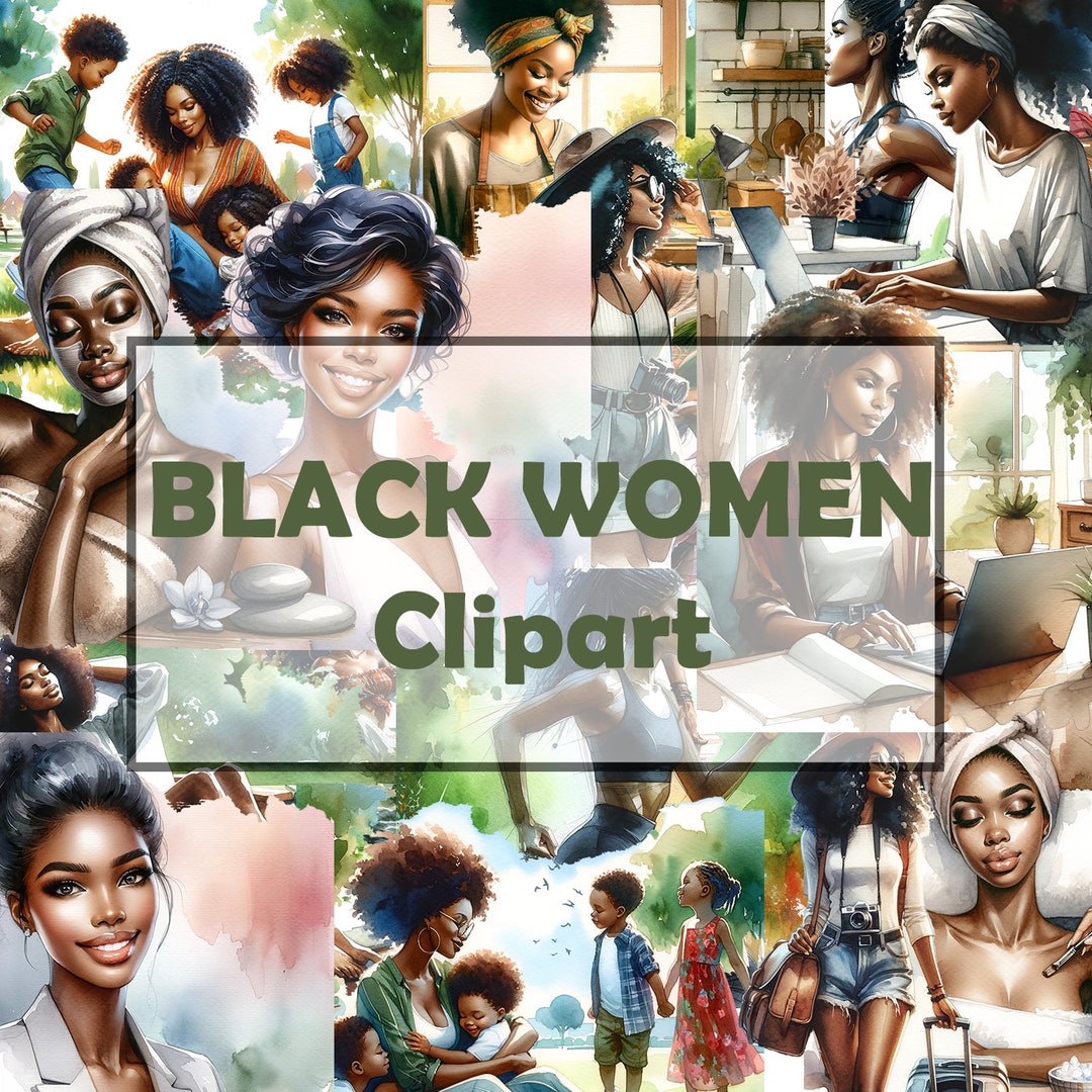 Women's History Month, Black Women Clipart Black Girl Magic - Etsy UK