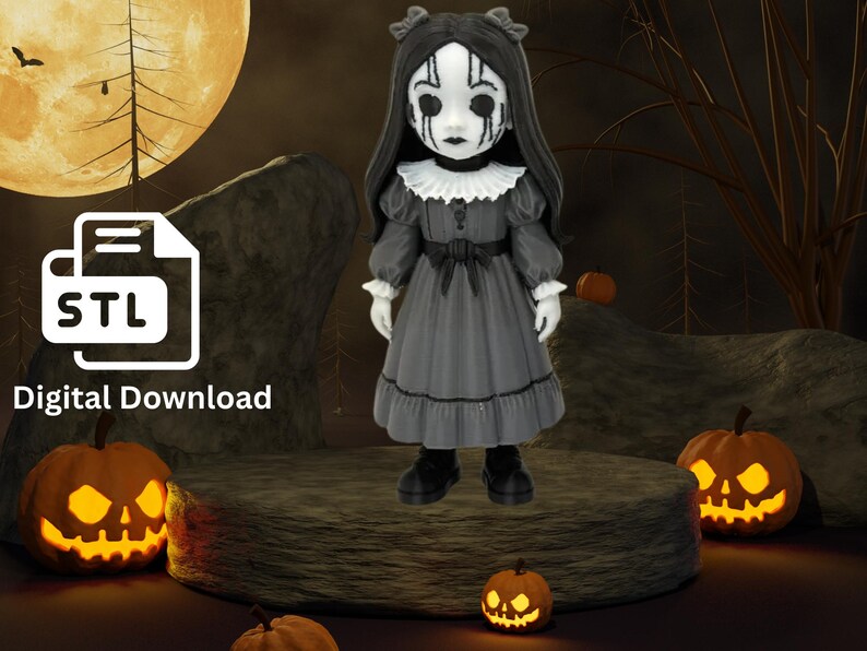 Creepy Devil Doll 3D Print STL File | Horror Halloween Decor (digital ...