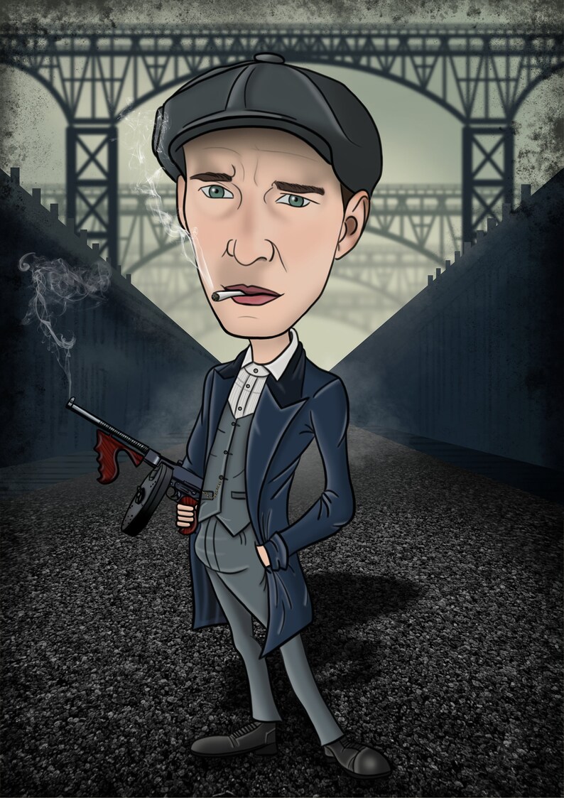 Caricatura de Peaky Blinders impresión A4 - Etsy México