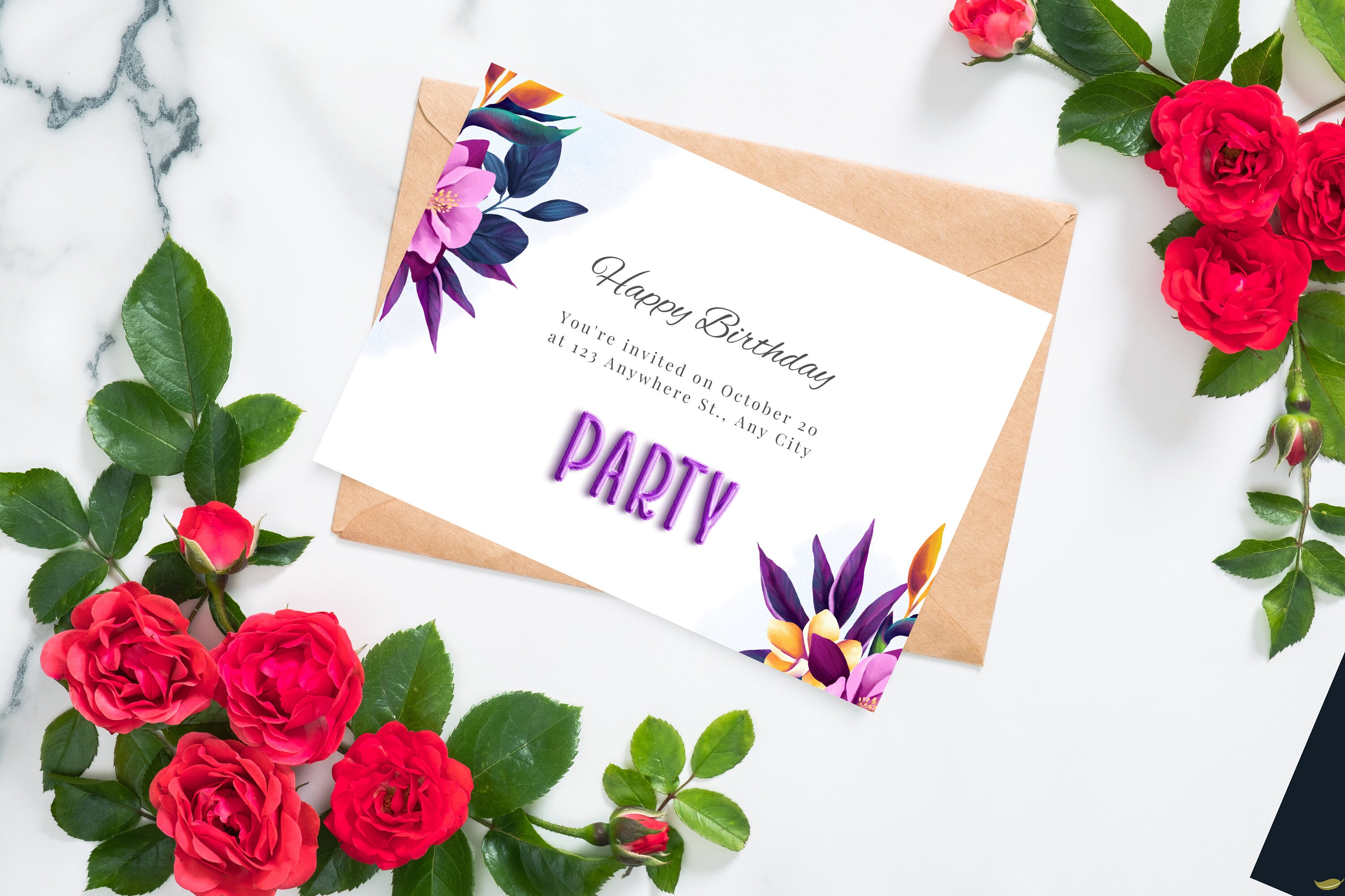 Printable and Editable Birthday Card Svg, Happy Birthday Card Instant ...