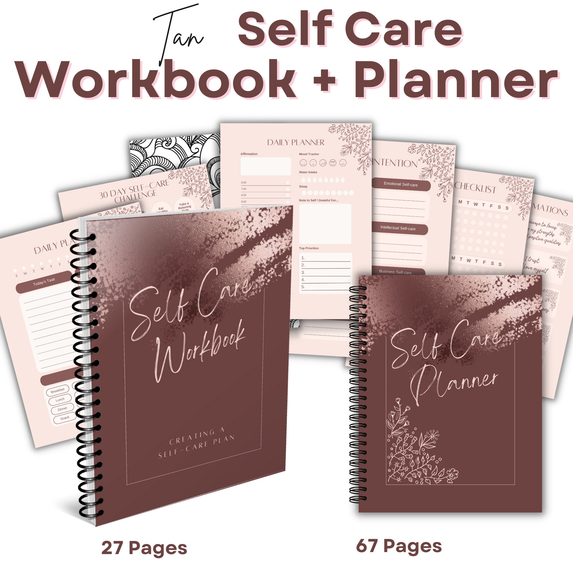 Self-care Workbook Wellness Planner Healthy Book Self-care Habit ...
