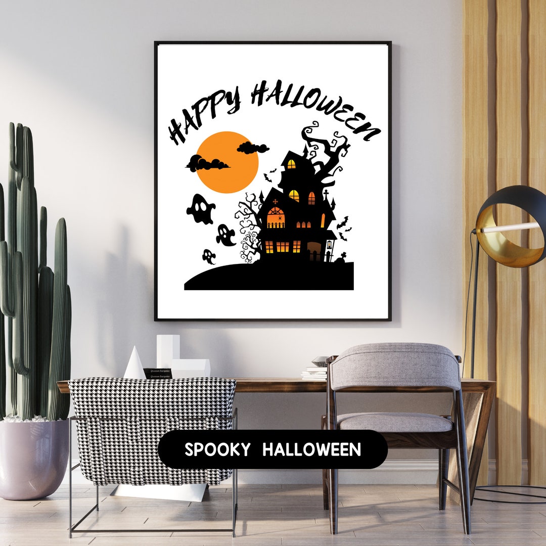 Halloween Wall Decor, Halloween Printable Wall Art, Printable Halloween ...
