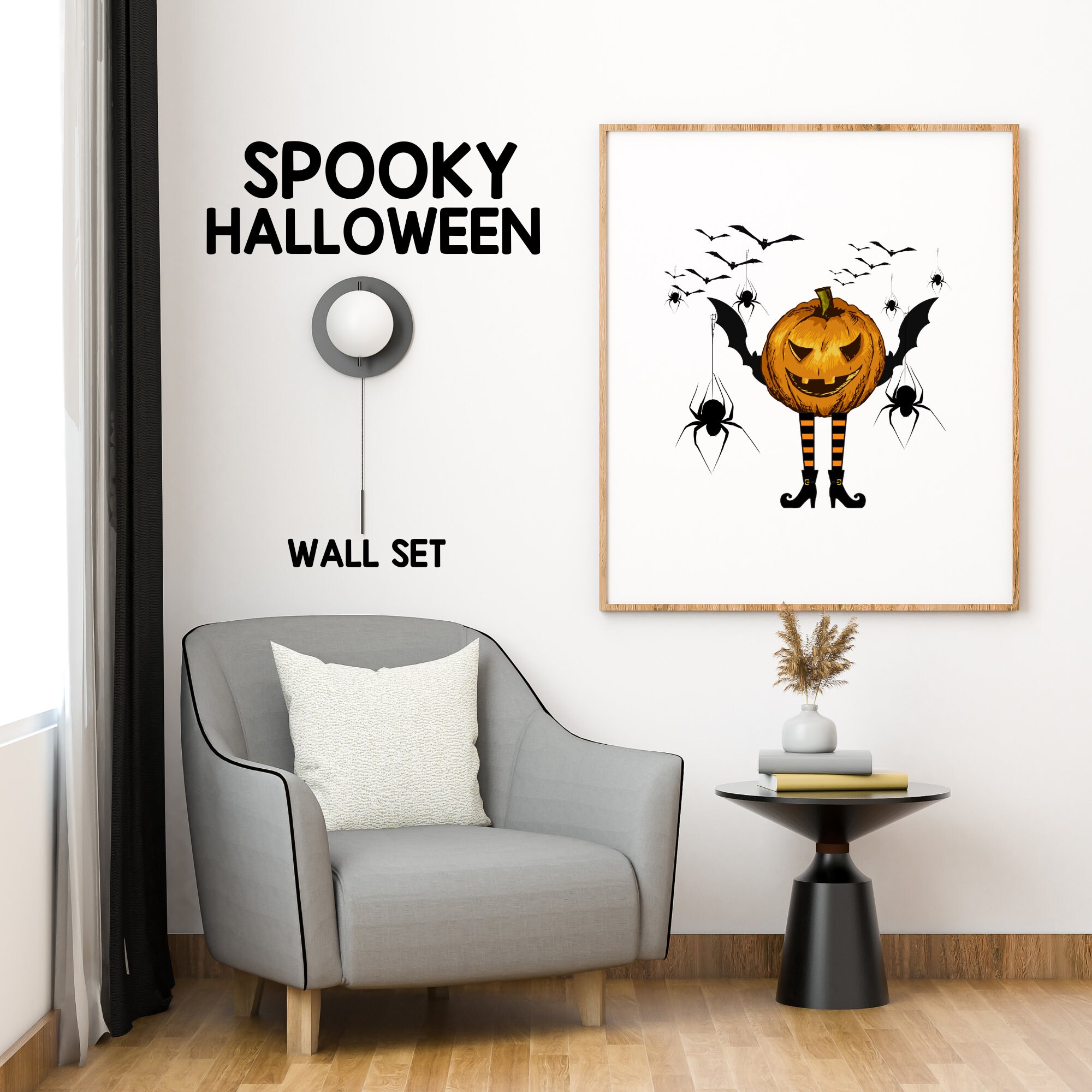 Set of Three Halloween Wall Art, Halloween Witches, Halloween Wall ...