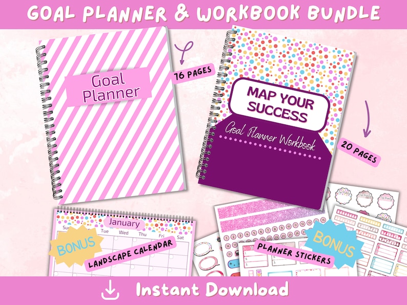 Goal Setting Planner, Daily Planner, Monthly Planner, Habit Planner ...