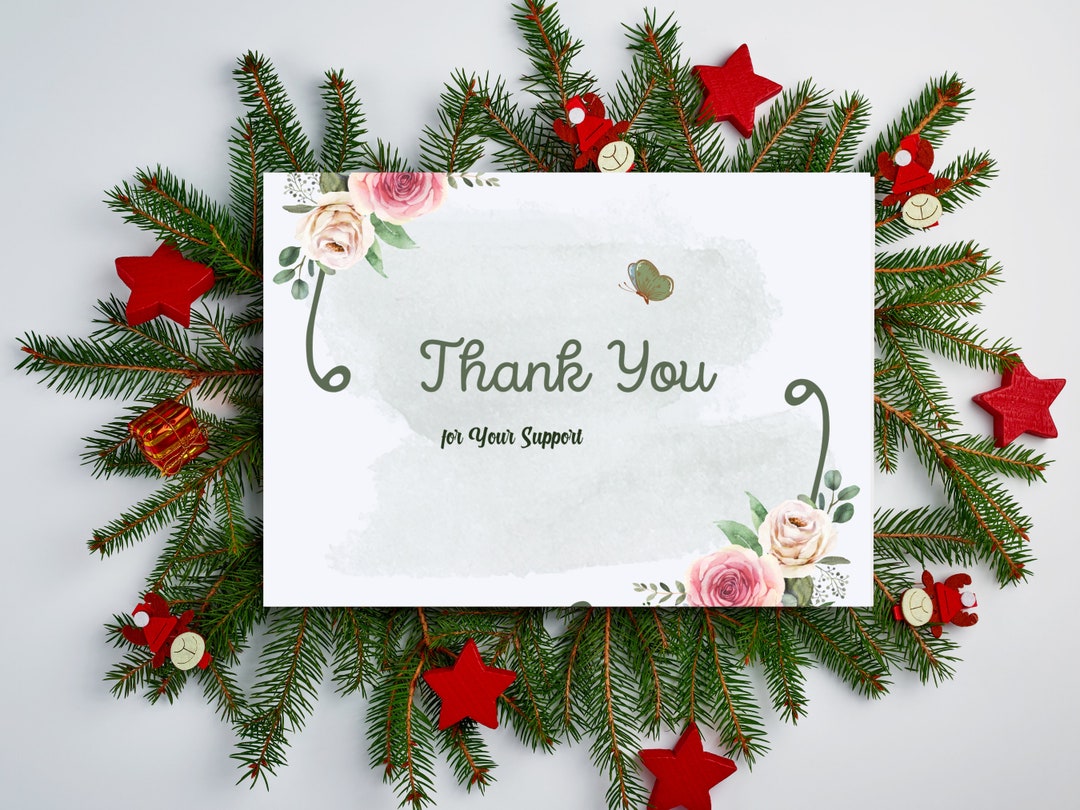 Printable Thank You Card Template, Small Business, Editable Thank You ...