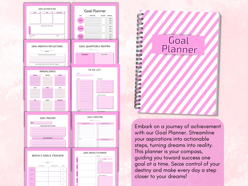 Goal Setting Planner, Daily Planner, Monthly Planner, Habit Planner ...