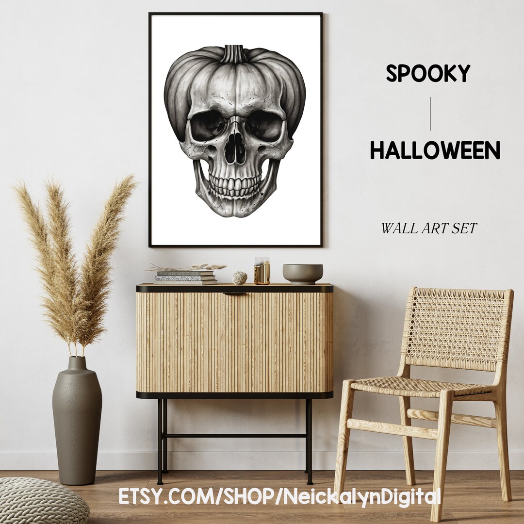 Spooky Vintage Halloween Wall Art, Halloween Wall Decor, Halloween Wall ...