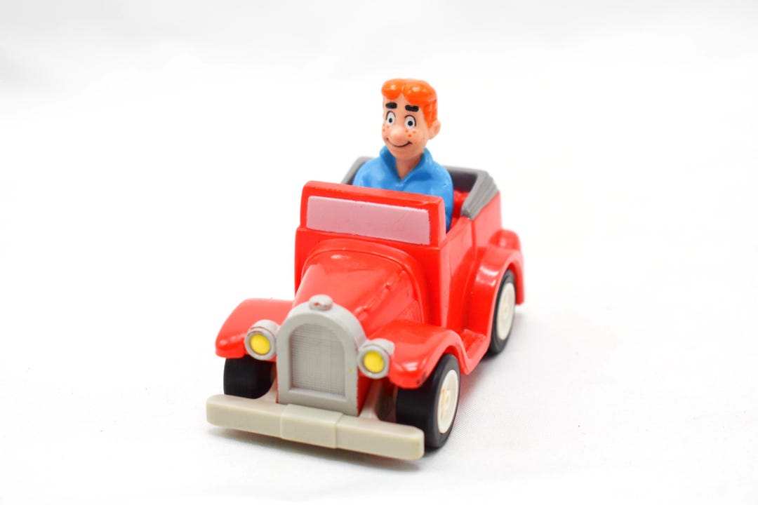 Vintage Archie Andrews and Jalopy Red Pullback Car Toy (archie Comics ...
