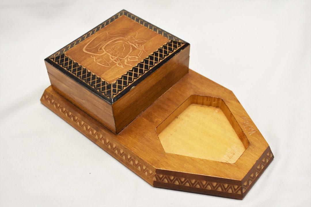 Vintage RARE Wood Box 1960s Handcarved Rezbar Rajec, Slovakia - Stash ...