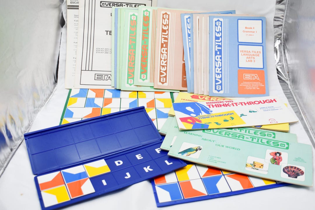 Vintage Versa-tiles Assortment - Language Arts Lab Sampler With Math ...
