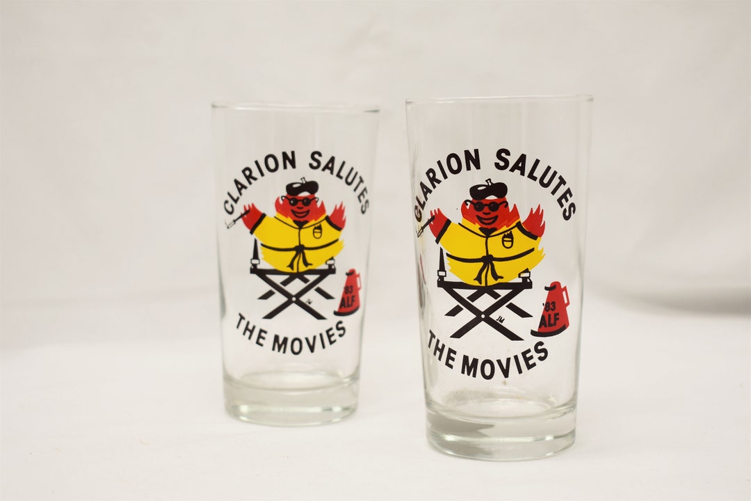 Vintage 1983 Clarion Salutes the Movies Director Drinkware Glasses ...