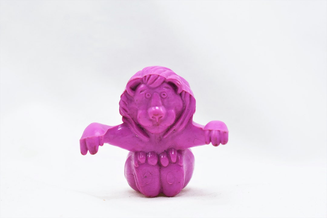 Vintage Lion Cereal Bowl Clinger - Animal Toy Prize - Violet Fuchsia ...