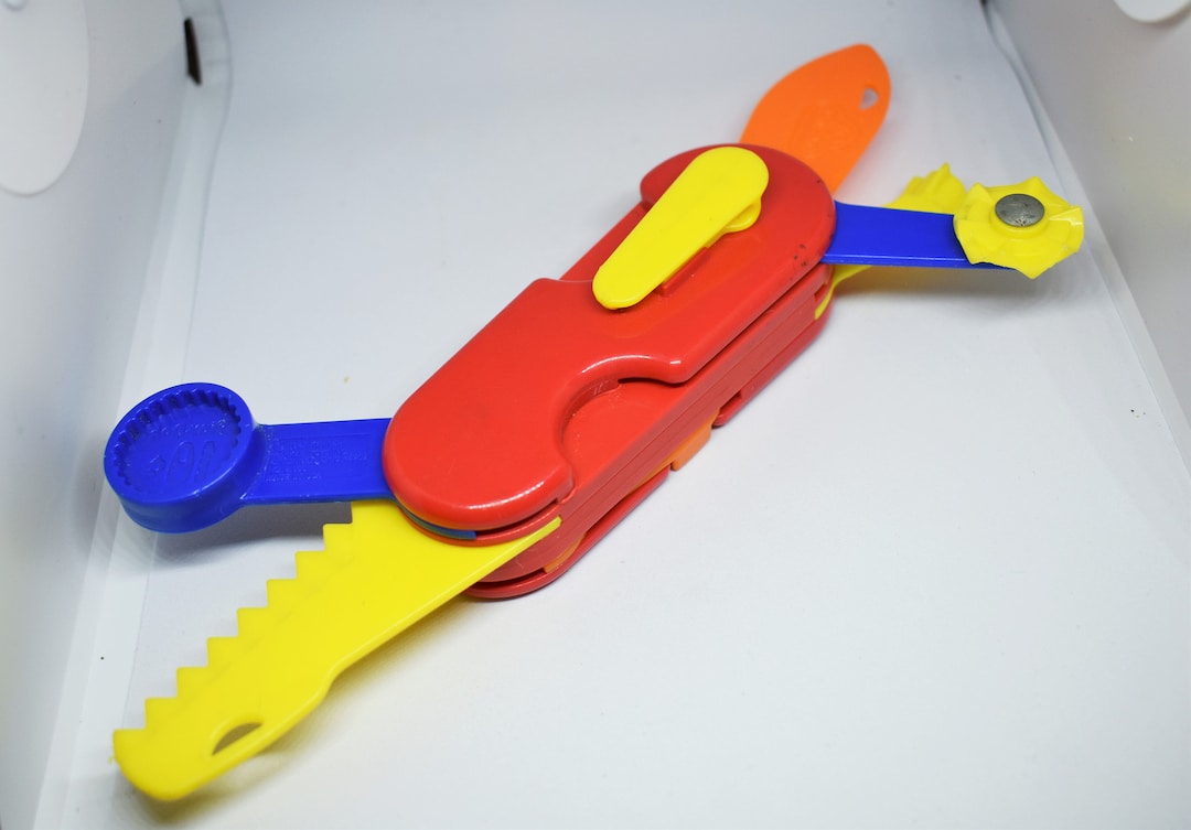 Play-doh Multi-tool Swiss Army Knife Vintage 1987 Toy (red Version) - Etsy